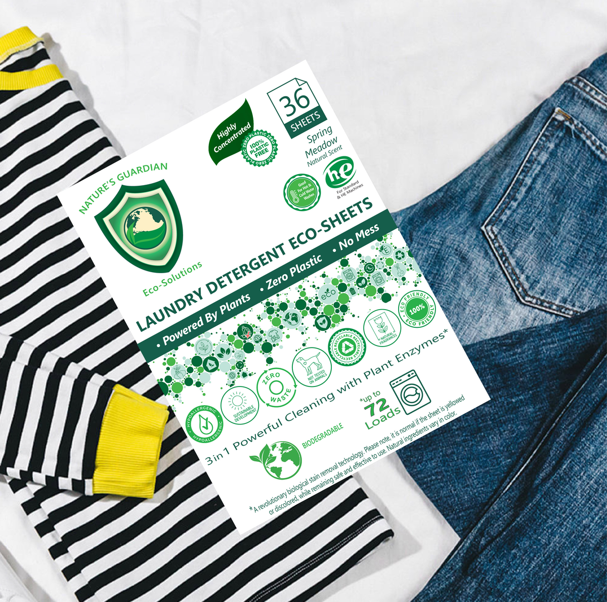 36 CT. (up to 72 loads) Ultra Concentrated Chemical-Free, Laundry Dete ...